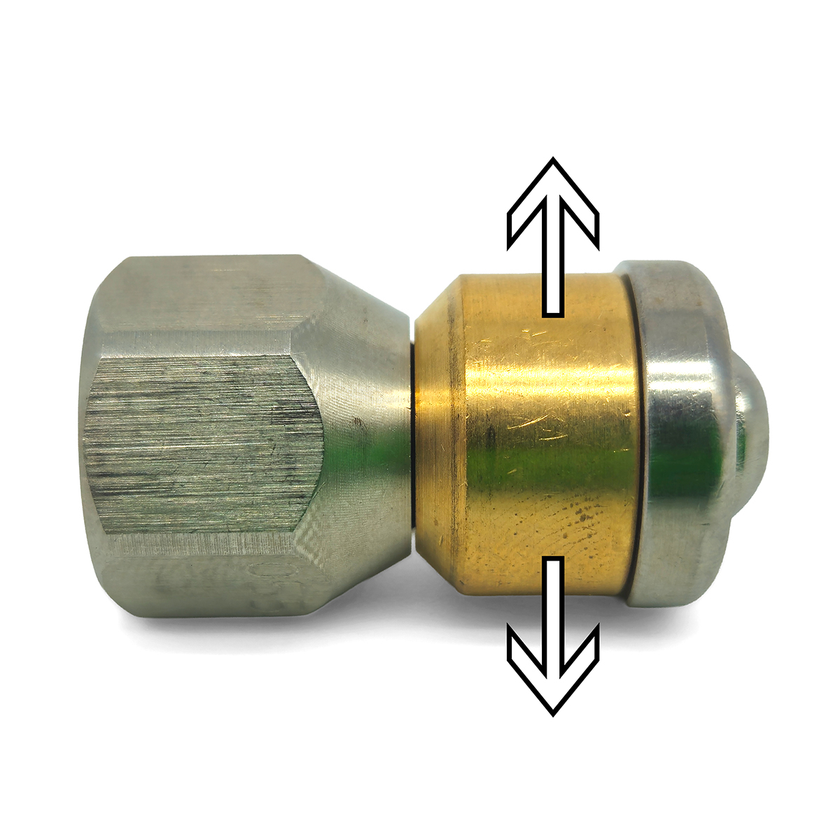 Rotating Duct Nozzle - 5.5 x 2 Side Jets - Suttner 1/4" FPT